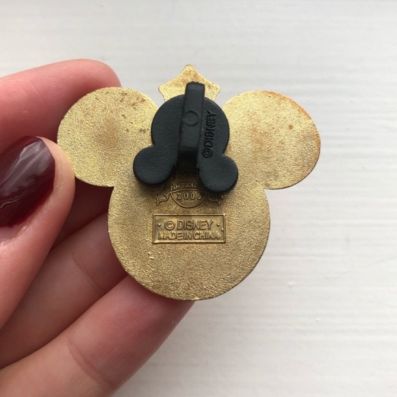 Disney | Jewelry | Vintage Pink Gold Crown Mickey Mouse Ears Pin | Poshmark